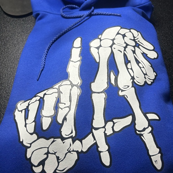 Hanes | Shirts | La Hand Sign Skeleton Hoodie | Poshmark